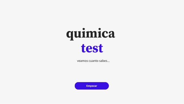 TEST DE QUIMICA | Genially