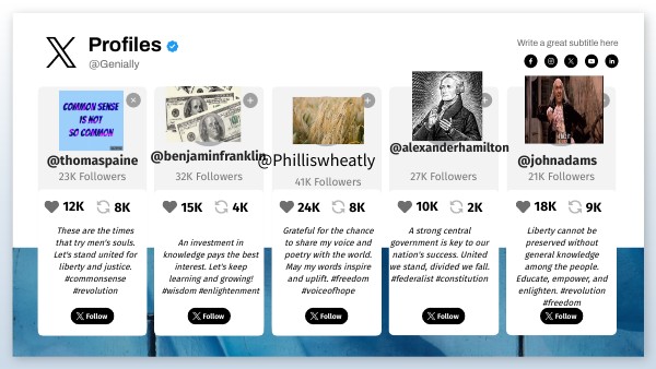 X Profiles Showcase | Genially