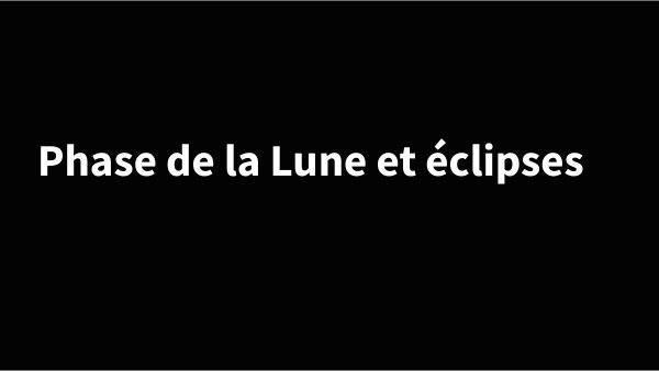 Les phases de la Lune | Genially
