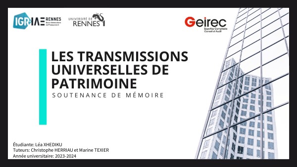 Soutenance Mémoire