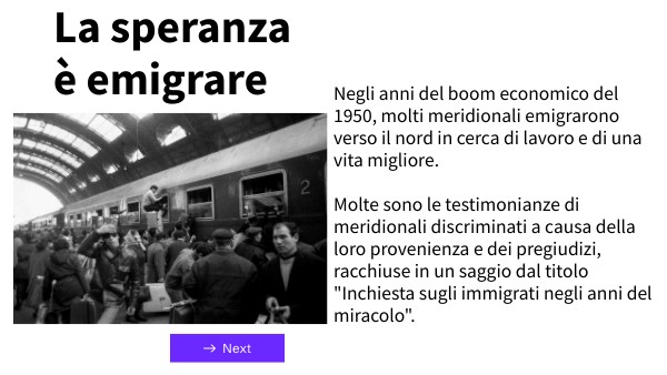 La speranza è emigrare | Genially