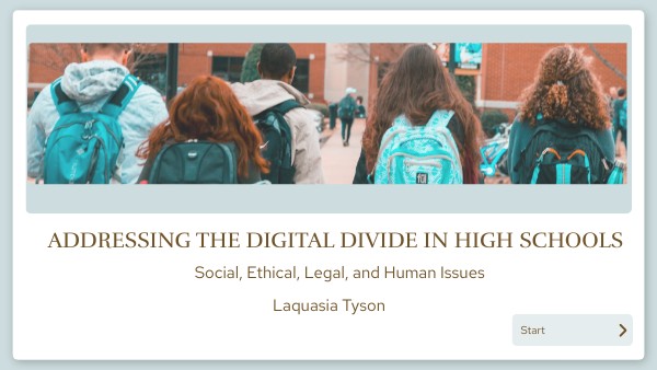 Addressing the Digital Divide in High Schools | Genially