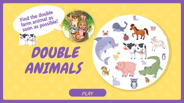 DOUBLE . FIND FARM ANIMALS
