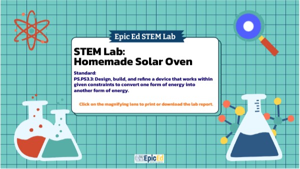 PS B 3 STEM Lab: Solar Oven