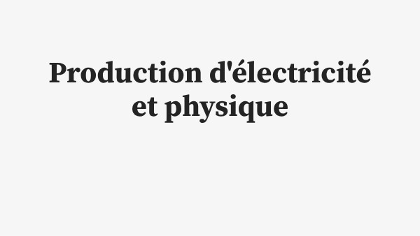 Centrales électriques | Genially