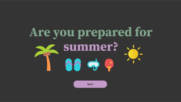 Summer Checklist Quiz
