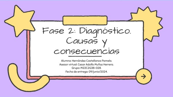 Fase 2: Diagnóstico. Causas y consecuencias | Genially