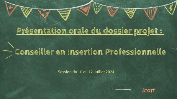Présentation dossier projet CIP | Genially