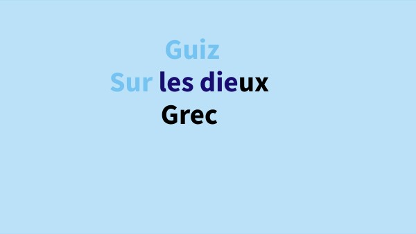 Guiz sur les dieux grec | Genially