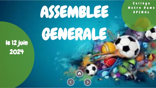 présentation association sportive | Genially
