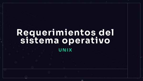 Requerimientos del sistema operativo