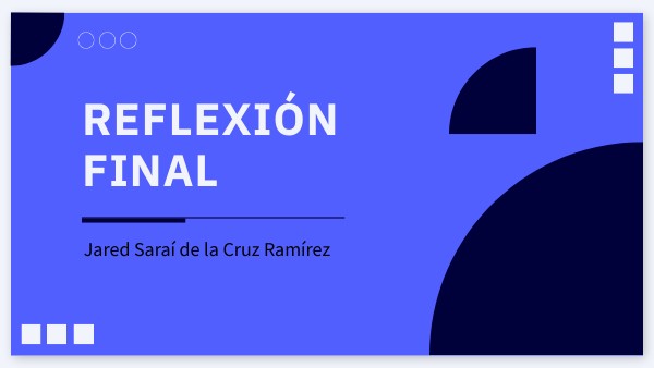 Reflexión final