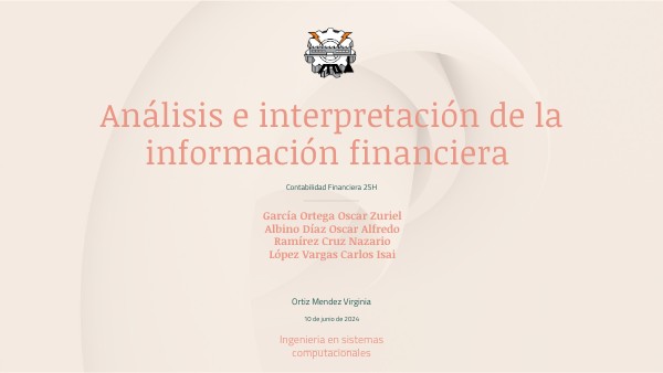 Análisis e interpretación de la información financiera