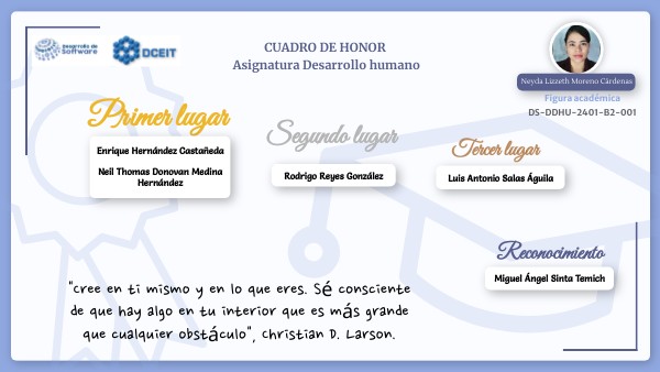 Cuadro de honor DDHU-2024-S1-B2