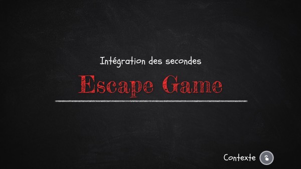 Escape game secondes | Genially
