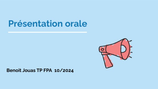 PRESENTATION ORALE