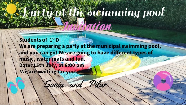 Party at the swimming pool | Genially