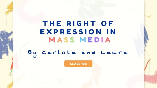 The right of expression in mass media