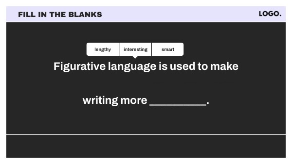 Figurative Language - Fill in the blanks