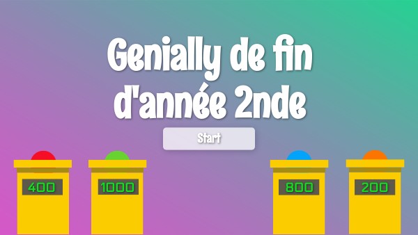 Genially de fin d’année 2nde