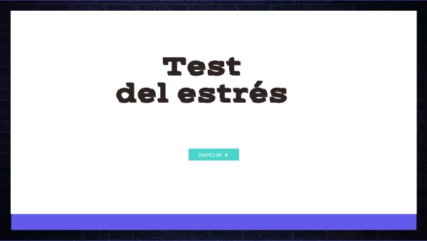test del estrés