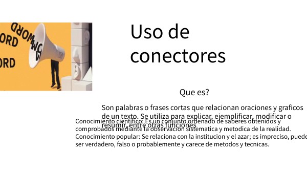 uso de conectores | Genially