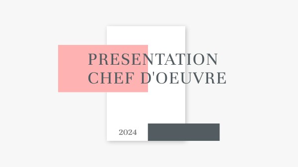 Présentation chef d'œuvre | Genially