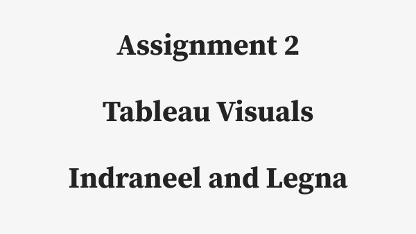 Tableau Assignment 2