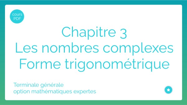 Chapitre 3 Les complexes 2
