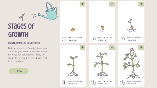 Plants stages of growth | Genially
