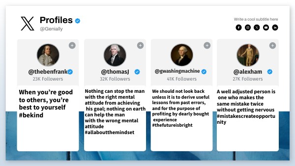 X Profiles Showcase | Genially