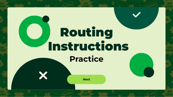Copy - Routing Instructions Practice | Genially