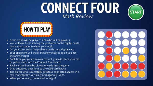 math CONNECT FOUR | Genially