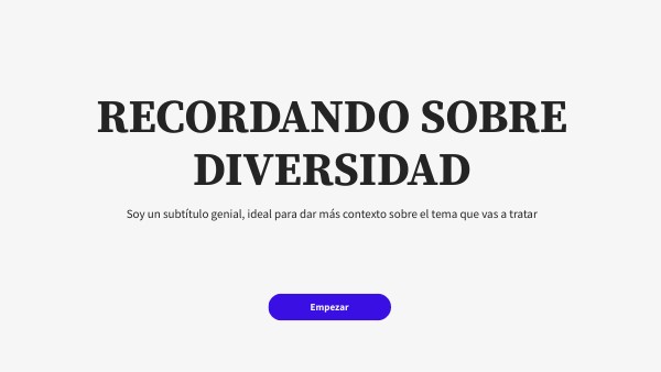 RECORDANDO SOBRE DIVERSIDAD | Genially