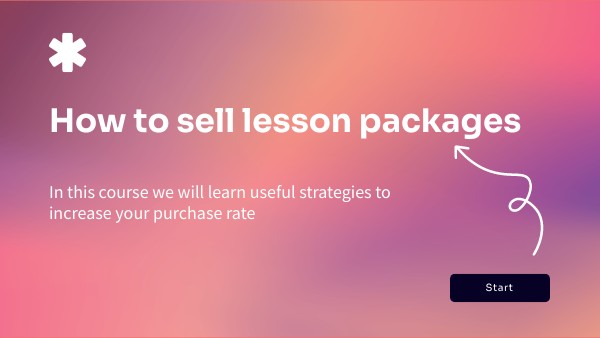 Selling private lessons Course