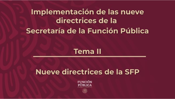 Tema II 9 directrices de la SFP | Genially