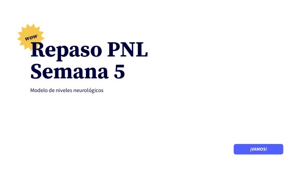 Repaso PNL semana 5 | Genially