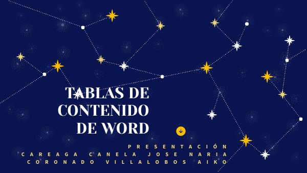 TABLAS DE CONTENIDO DE WORD | Genially