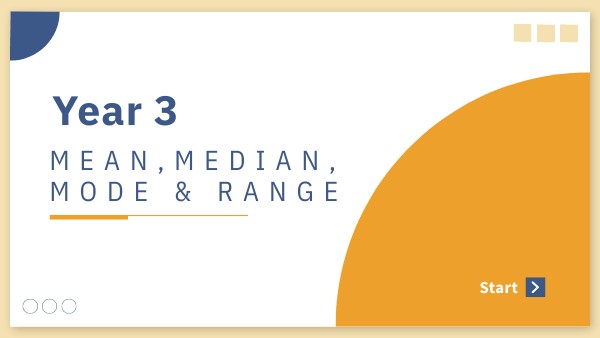 Y3 - Mean,Median,Mode,Range | Genially