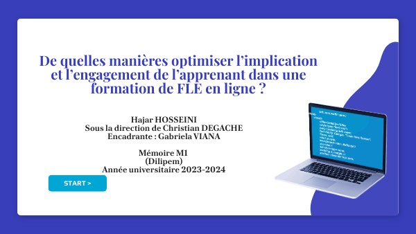 Mémoire M1 | Genially