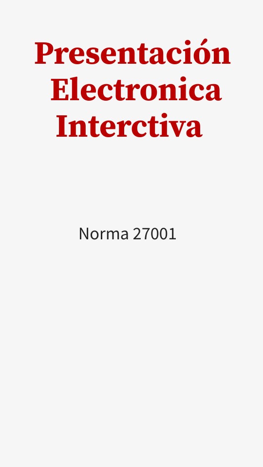 Presentación interactiva básica móvil | Genially