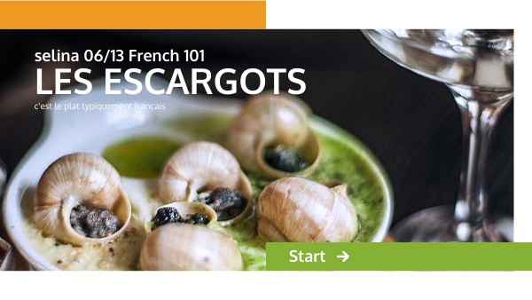 Les Escargot Presentation