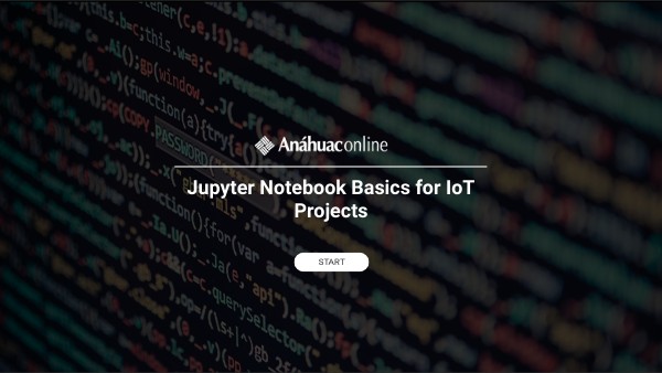 Jupyter Notebook Basics For Iot Projects