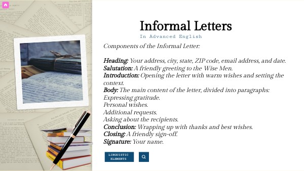 Material informal letters | Genially