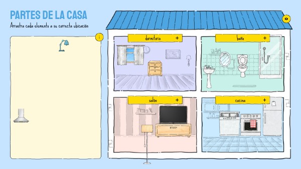 Juego partes de la casa | Genially