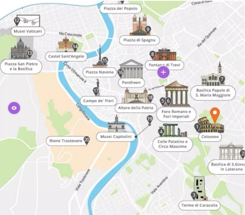 Mappa interattiva Roma