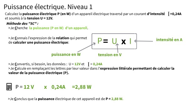 Correction_Exercices_types_puissance_électrique | Genially