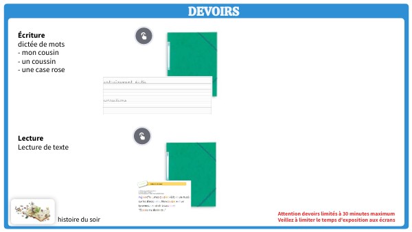 devoirs jeudi s6p5