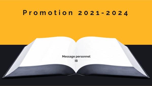 Au-revoir promotion 2021-2024