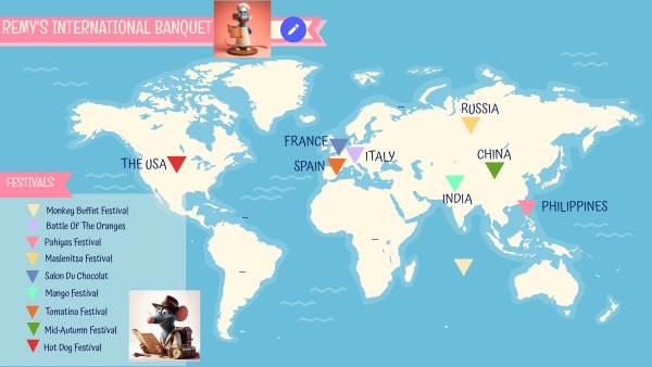 Remy's international Banquet MAP